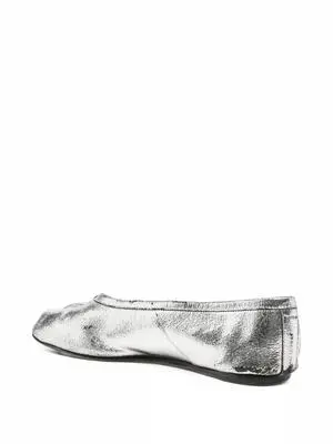 MAISON MARGIELA Tabi Metallic-effect Ballet Flats