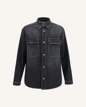 Palm Angels Deni Shirt With Back Logo Ale
