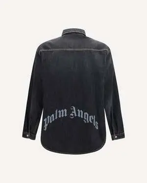 Palm Angels Deni Shirt With Back Logo Ale