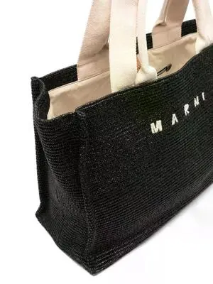 Marni Logo-embroidered Tote Bag