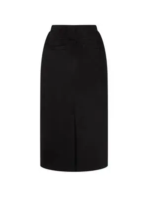 STUDIO TOMBOY Drawstring-waist Straight Midi Skirt - Black