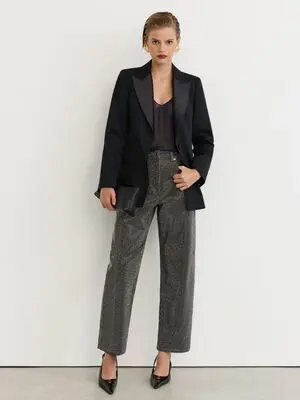 REISS Selin Crystal-embellished Straight-leg Jeans