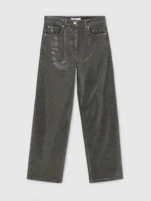 REISS Selin Crystal-embellished Straight-leg Jeans