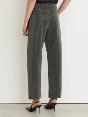 REISS Selin Crystal-embellished Straight-leg Jeans