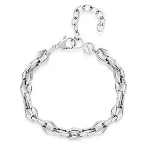 NIALAYA JEWELRY Geometric Link Bracelet - Silver