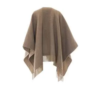 Fendi Ff Wool And Cashmere Reversible Poncho