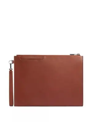 PIQUADRO Victor Logo-plaque Clutch Bag - Brown