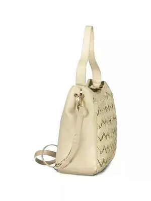 MARIO VALENTINO Woven-design Logo-plaque Shoulder Bag