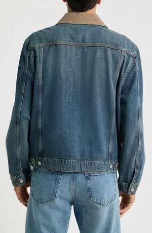 FRAME Zip Denim Trucker Jacket