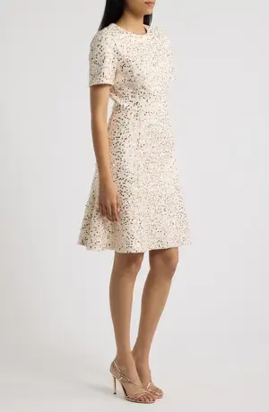 Vince Camuto Sequin Bouclé A-line Dress