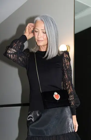 BRAVE+TRUE Janelle Embroidered Organza Sleeve Knit Top