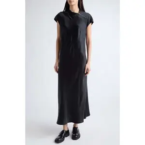 Partow Tierney Satin Dress - Black