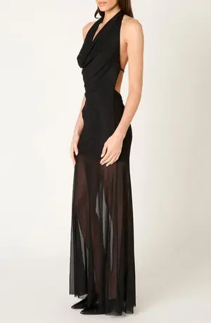NIA Gild Maxi Halter Dress