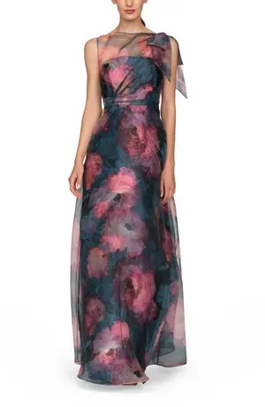 KAY UNGER Jocelyn Tie Neck Gown