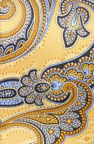 Nordstrom Silk Paisley Tie - Yellow