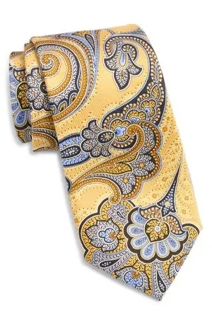 Nordstrom Silk Paisley Tie - Yellow
