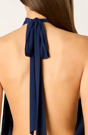NIA Rose Maxi Halter Dress