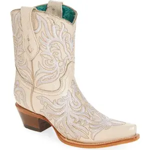 CORRAL Embroidered Western Boot - Bone