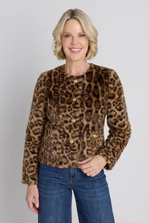 THE NOLI SHOP Aviva Faux Fur Jacket