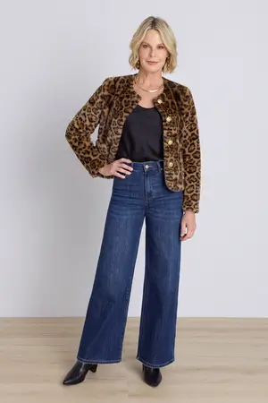 THE NOLI SHOP Aviva Faux Fur Jacket