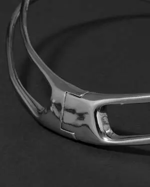 Alexis Bittar Futurist Hinge Collar Necklace - Silver