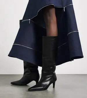 A.W.A.K.E. Mode Zipped Denim Skirt