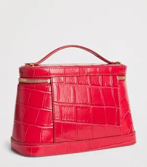 Jacquemus Leather Croc-embossed Le Petit Vanity Bag Top-handle Bag