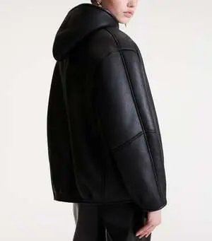 Marella Ram Leather Hooded Jacket