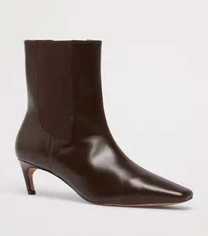 Marella Leather Heeled Ankle Boots