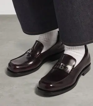 Balenciaga Brushed Leather Comfy Loafers