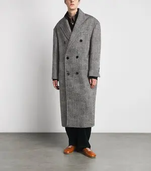 AMI Paris Wool Double-breasted Overcoat