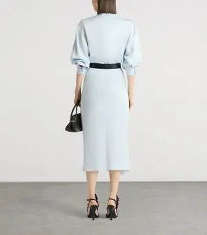 Givenchy Satin Crepe Draped Midi Dress