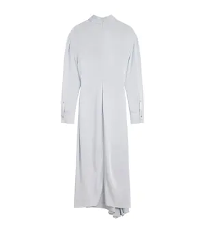 Givenchy Satin Crepe Draped Midi Dress