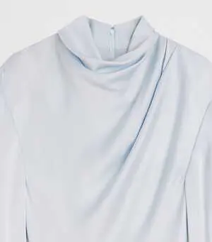 Givenchy Satin Crepe Draped Midi Dress