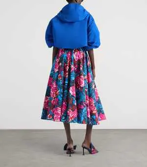 Givenchy Cotton Floral Midi Skirt