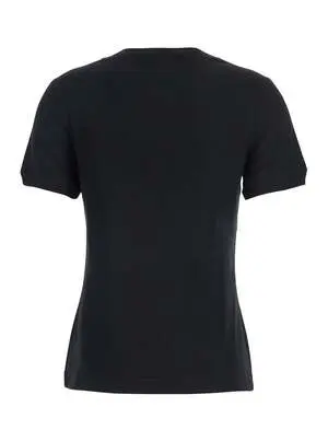 Dolce & Gabbana Black Crewneck T-shirt With Maxi Logo Lettering On The Front In Cotton - Multicolor