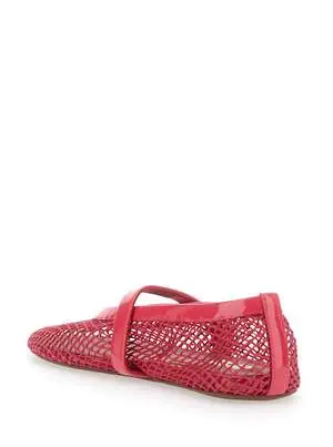 Alaïa Fuchsia Mesh Ballet Flats For