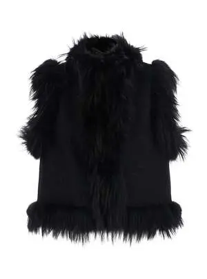 Fendi Vest Wool Boucle+fox - Multicolor
