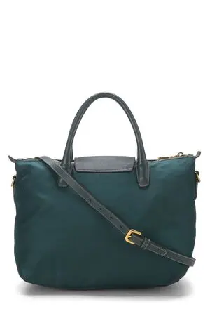 Prada Nylon Convertible Zip Tote - Green