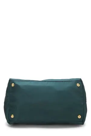 Prada Nylon Convertible Zip Tote - Green