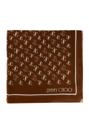 JIMMY CHOO Silk Scarf - Brown