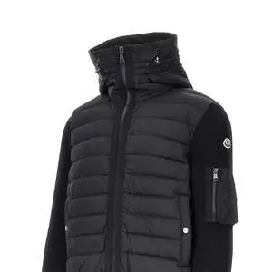 Moncler Padded Nylon And Wool Cardigan