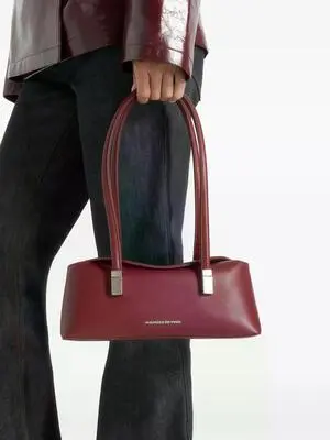 Manière De Voir Annelise In Wine- Pebbled-leather Bag - Red