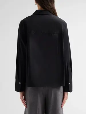 Vince Cotton Snap-front Shirt - Black