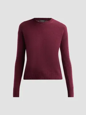 SAKS FIFTH AVENUE Basic Cashmere Easy Crewneck Sweater - Wine
