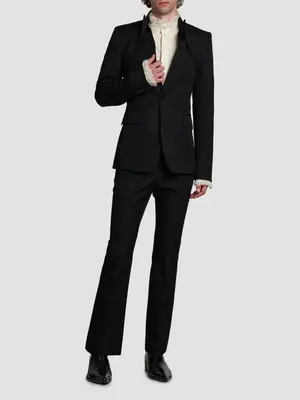 Alexander McQueen Wool Slim Bootcut Trousers