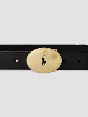 Polo Ralph Lauren Logo Leather Buckle Belt