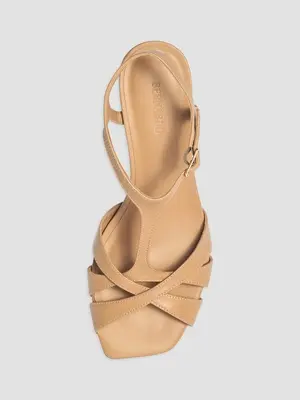 Bernardo Jean Low Heel Sandals - Dune
