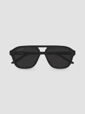 Balenciaga Everyday Bb0525s Daily 55mm Pilot Sunglasses - Black