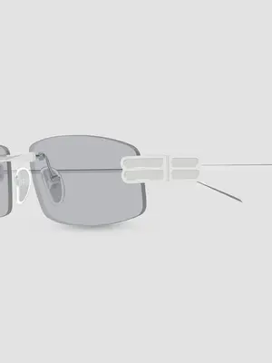 Balenciaga Everyday Bb0488s Gossip 57mm Rimless Rectangular Sunglasses